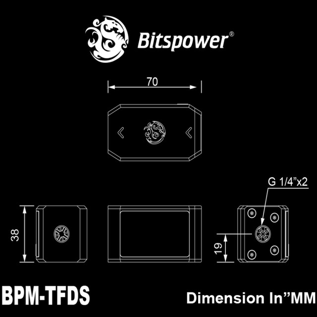 Bitspower flow meter thermometer alarm three-in-one OLED digital display computer split water ...