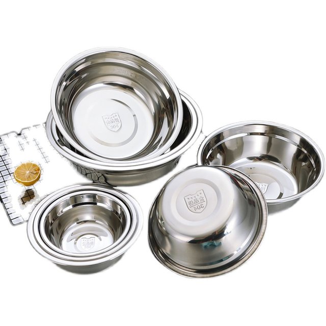 304 stainless steel round basin kitchen household commercial canteen ...