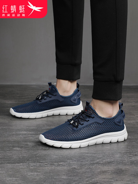 Red Dragonfly Men's Shoes Summer Mesh Sneakers Men's Hollow Summer Men ...