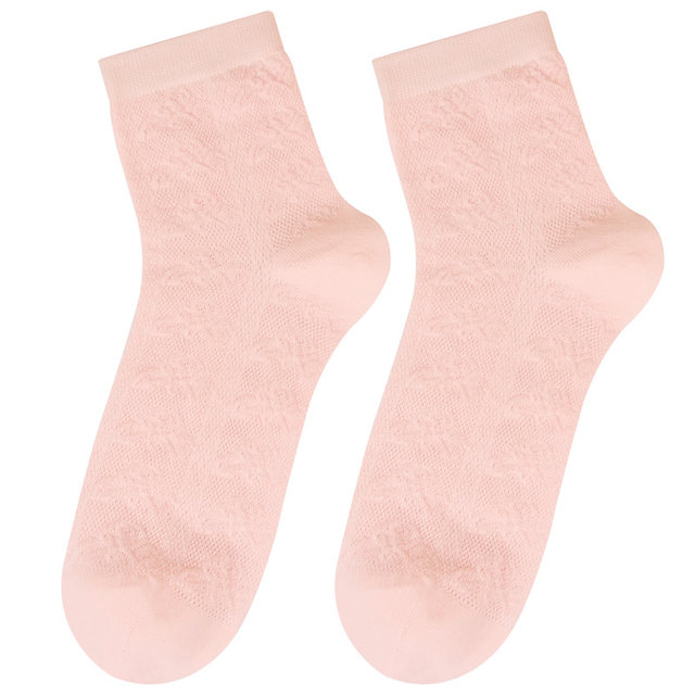 Women's summer thin socks mesh breathable women's mid-calf socks cotton ...
