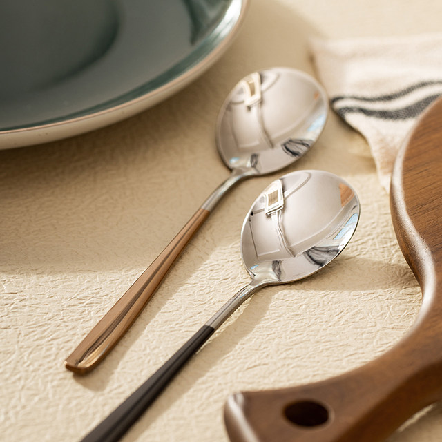 Modern housewife 316 stainless steel spoon, high-looking, long-handled ...