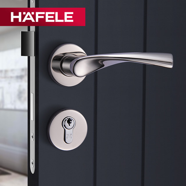German Hafele HAFELE stainless steel door handle room door split lock ...