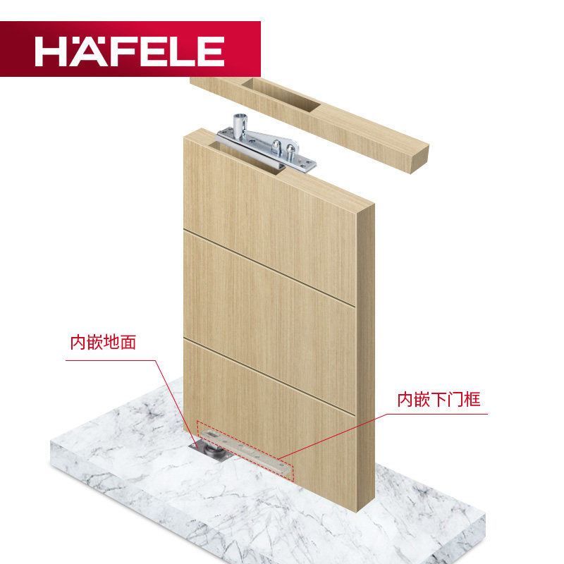 Hafele Wooden Door Floor Spring - 943.49.046