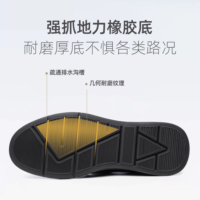 Elderly scalp shoes, men's business casual leather shoes, genuine ...