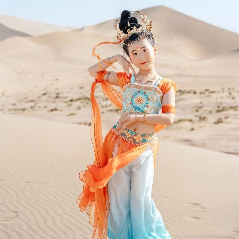Dunhuang Feitian Hanfu - Costume da Danza Classica Cinese da Bambina