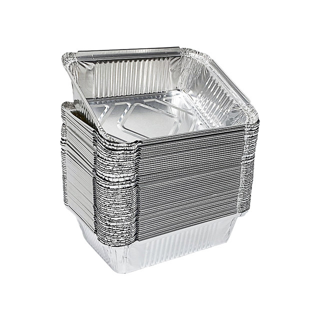 Disposable square -shaped tin box barbecue aluminum foil lunch box ...
