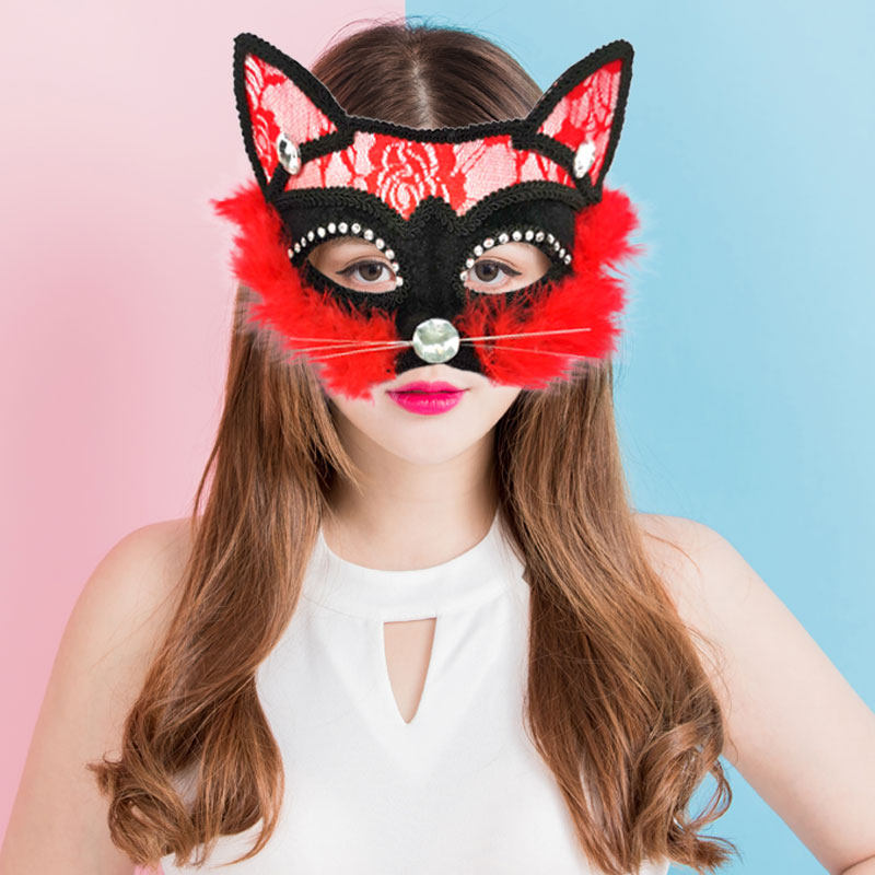 Masquerade Cat Mask - Halloween Animal Prop