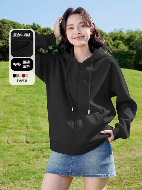 Baleno Gray American Sweatshirt Jacket for Women Petite 2025 New Spring ...