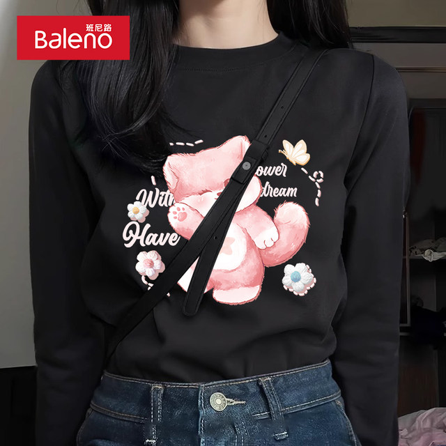 Benny long -sleeved T -shirt female early autumn wearing 2024 new tide ...
