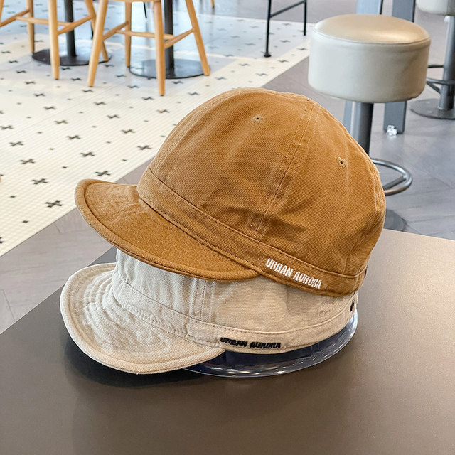 Retro short-brimmed duck cap for women, spring and summer sun ...