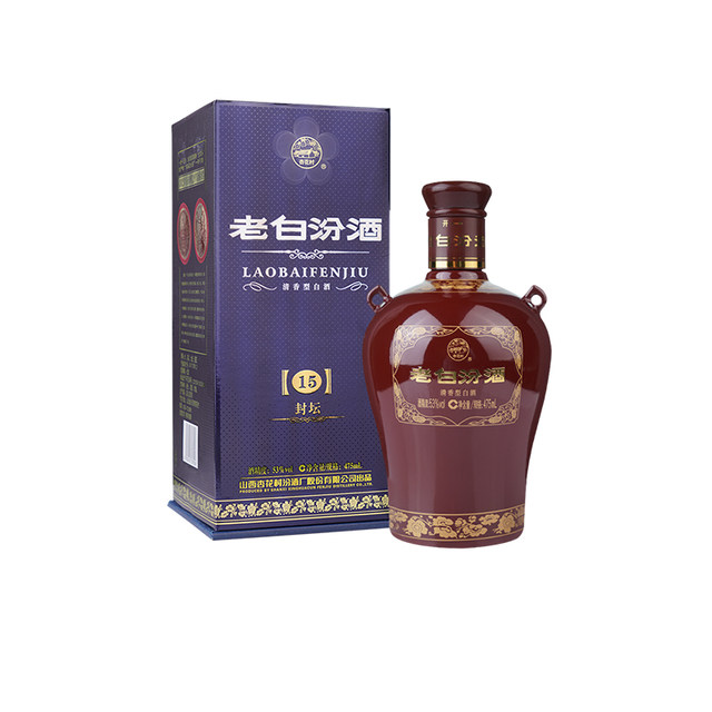 Shanxi Fenjiu Xinghuacun Liquor Fengtan 15 Fenjiu 53% 475mL single bottle boxed domestic light ...