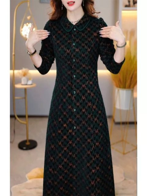 Fashionable long -sleeved dress female 2023 autumn and winter new noble temperament Mrs. Mrs.