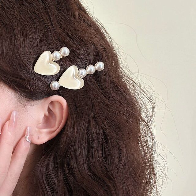 Mermaid Bubble Super Fairy French Sparkling Love Pearl Hairpin High-end ...