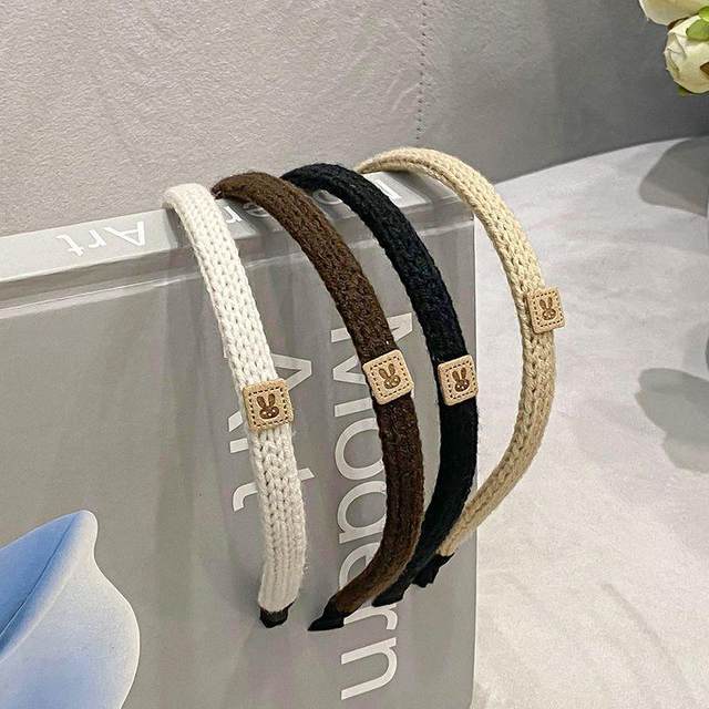 Maillard knitted fine hair hoop for women in autumn and winter high ...