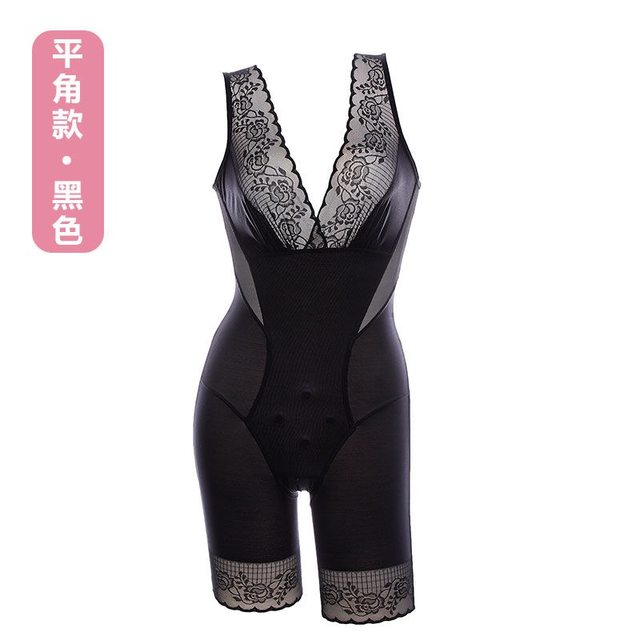 Tummy-controlling one-piece body-shaping garment, corset opening ...