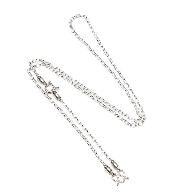 Original new 925 sterling silver egg-shaped bead chain double hanging ...