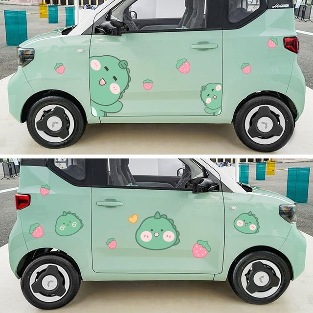 Wuling Hongguang miniev car sticker cute little dinosaur strawberry ...