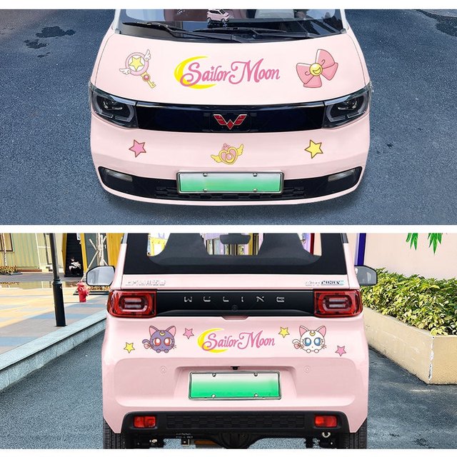 Wuling Hongguang miniev sticker car body modification macaron Sailor ...