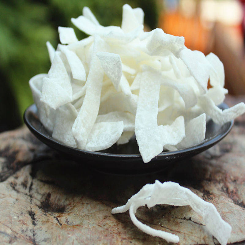Copos de Coco de Hainan - Carne de Coco Seca y Crujiente - Snack Auténtico