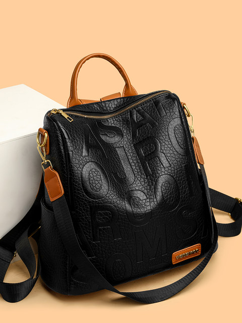 Genuine Leather Single-Shoulder Dual-Use Backpack 2025 New Model Light ...