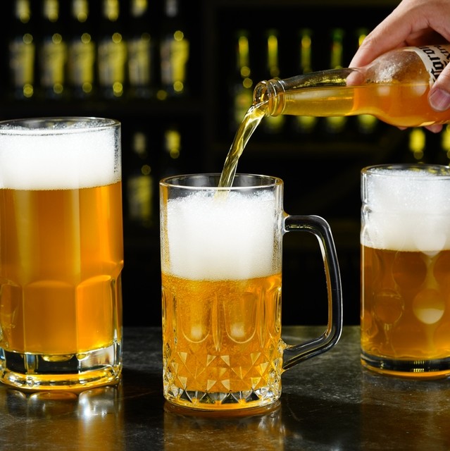 Draft beer mug large capacity draft beer mug glass beer mug 2024 ...