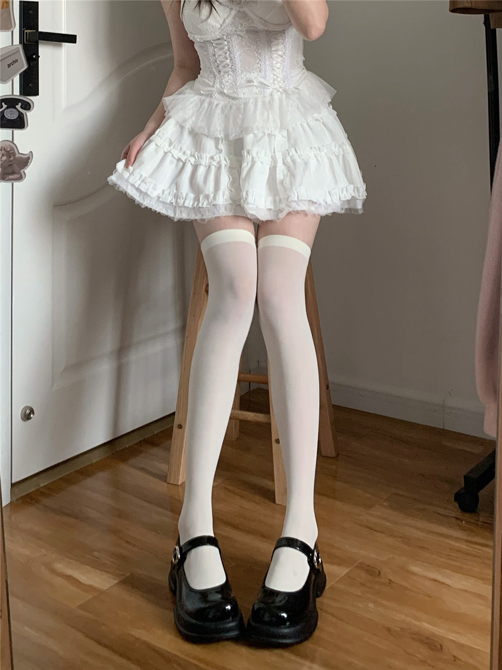 AY To films spring and summer basic velvet calf socks versatile jk ...