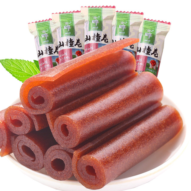 Jinye hawthorn ball pulp soft strips dry roll snacks bulk sherry ball ...