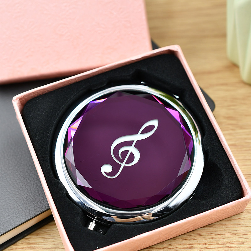Treble Clef Portable Makeup Mirror - Creative Music Note Gift, Small ...
