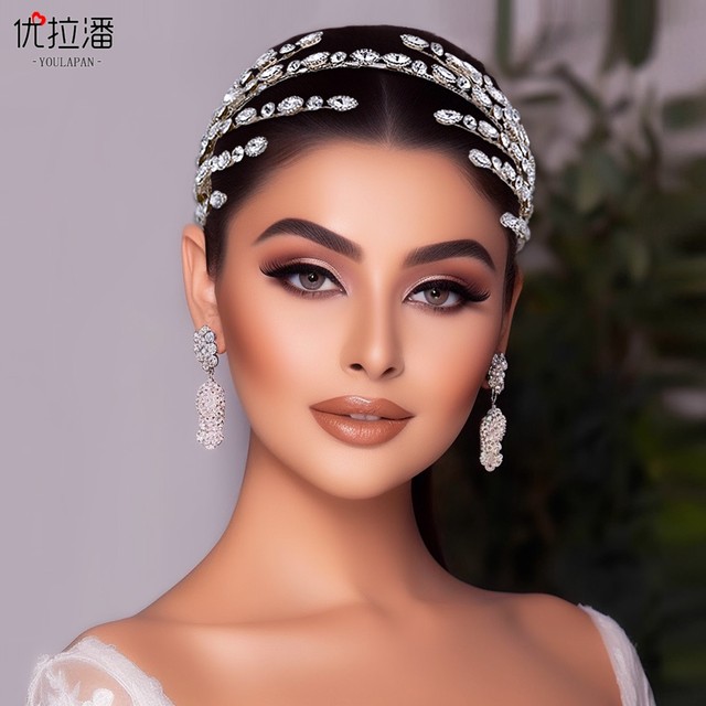Yourapan bride's hair hoop temperament head exaggerated style Korean luxury wedding accessories ...