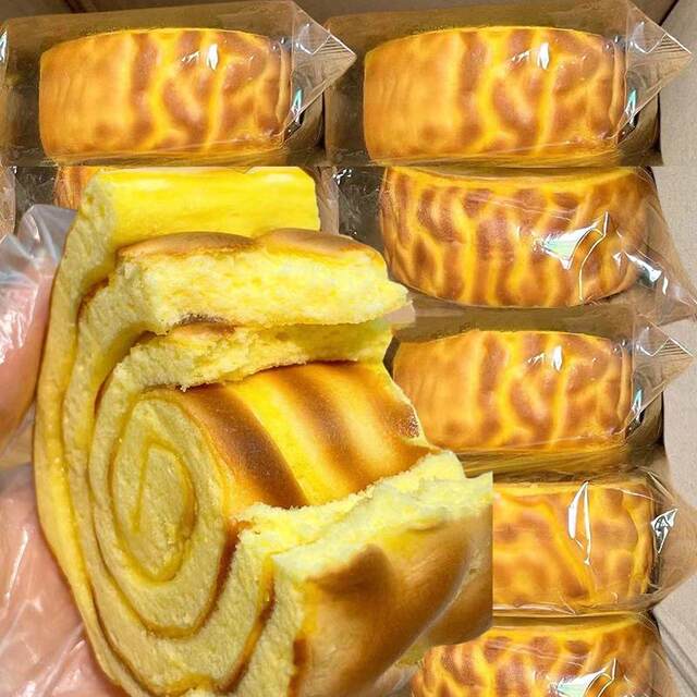 Tiger skin cake rolls, milk tiger skin rolls, meat floss rolls ...
