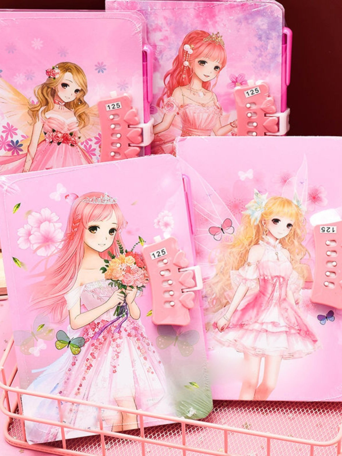 Captain Mushroom Girls Diary with Lock - A5 Notebook