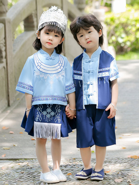 56 ethnic groups Guangxi Zhuang ethnic minority clothing children boys ...