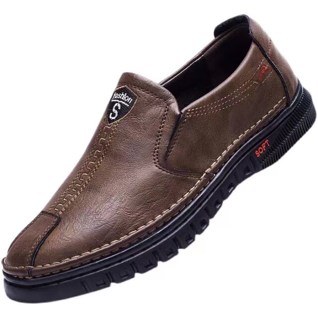 Men's casual leather shoes for broken sizes are breathable, comfortable ...
