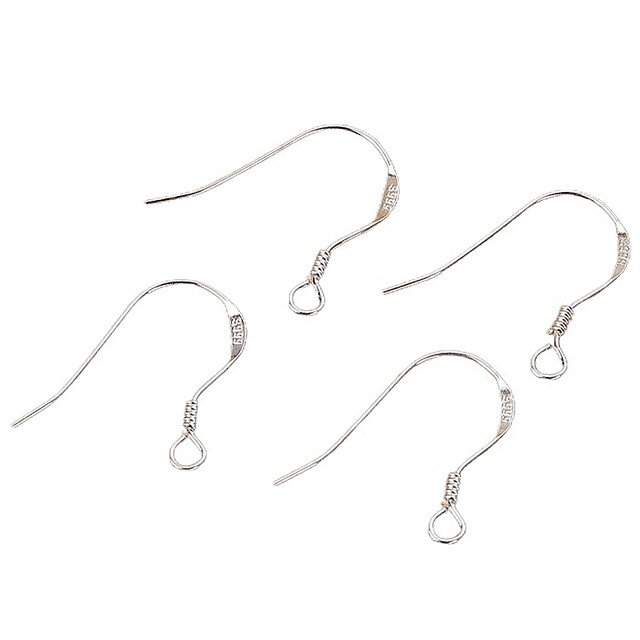 999 sterling silver ear hook diy homemade earring accessories ear ...