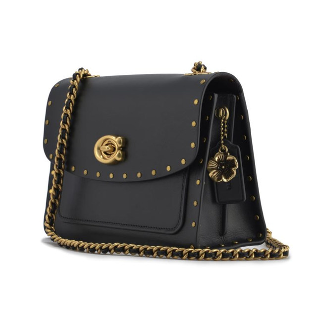 COACH/Coach women's Parker18 classic small square bag rivet chain bag ...