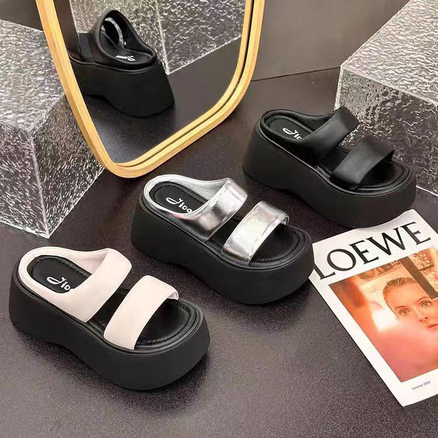 Yierkang genuine leather soft-soled women's slippers 2024 new summer ...