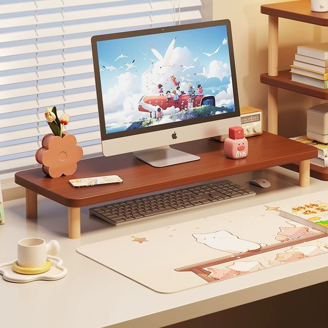 Computer elevated office workstation shelf desktop computer storage ...