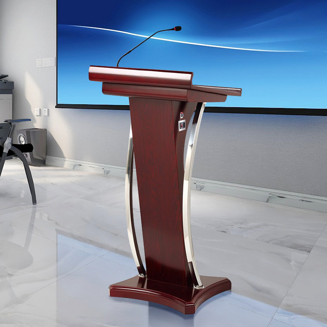 Curved conference room podium podium training podium solid wood podium ...