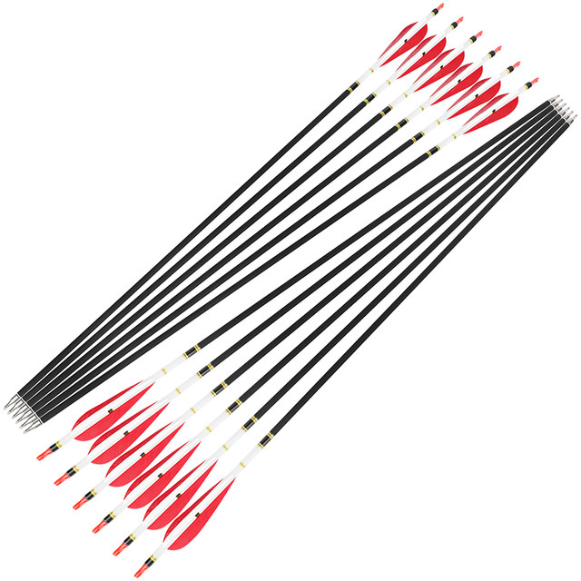 Bow and arrows, mixed carbon arrows, beautiful hunting bow, recurve bow ...