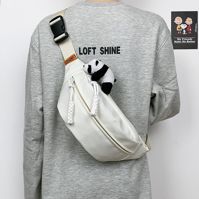 INS Japanese chest bag men and women simplicity casual pure color ...