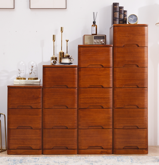 Solid wood slotted drawer-type storage cabinet deepened 50cm30 narrow ...