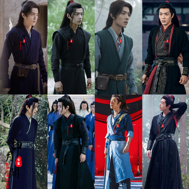 Film and television outfit Xiao Zhan's same style men's Hanfu cotton ...