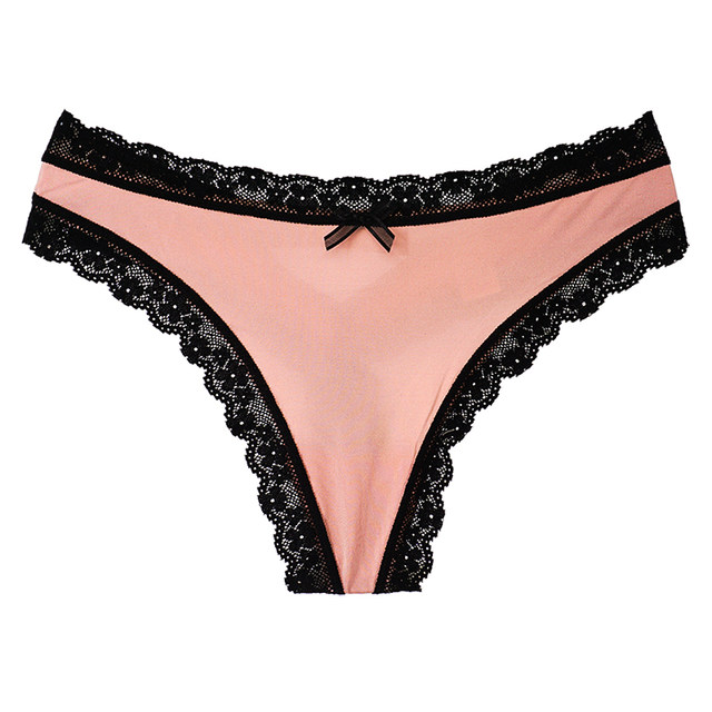 European and American style low-waist lace thong summer French thin ...