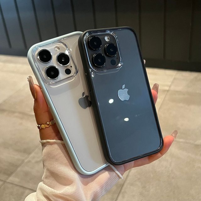 Colorful frame, transparent backplate, two-in-one Apple 15promax mobile ...