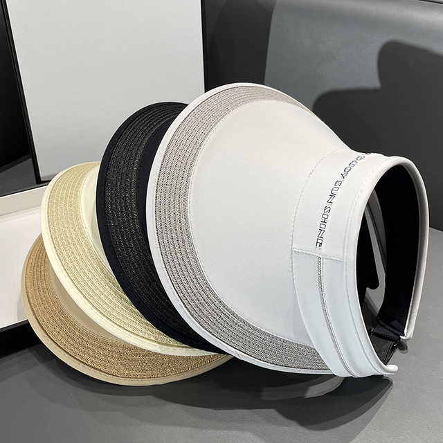 Hat women's 2024 new summer large-brimmed empty top hat versatile ...