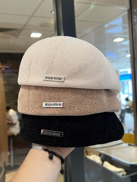 New spring and summer style backward fashion letters small beret hat ...
