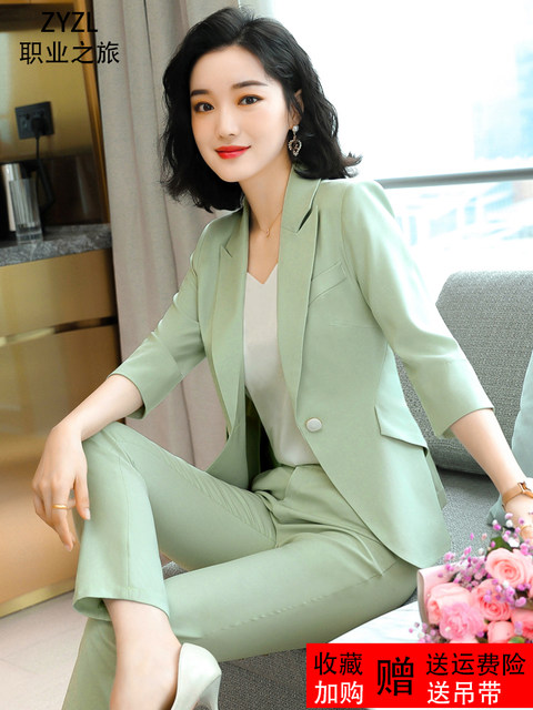 Spring and summer new style three-quarter sleeve blazer female internet ...