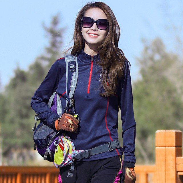 Clearance quick-drying clothing women's long-sleeved spring and summer ...