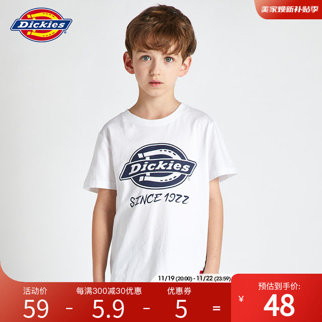 Dickies children's clothing 22 Xiaxin girls short-sleeved T-shirt boys ...