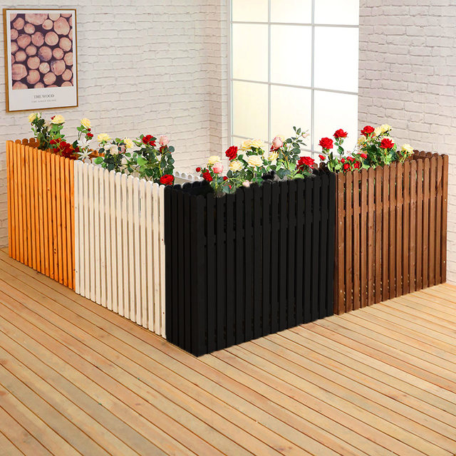 Flower trough partition outdoor flower stand fence anticorrosion wood ...